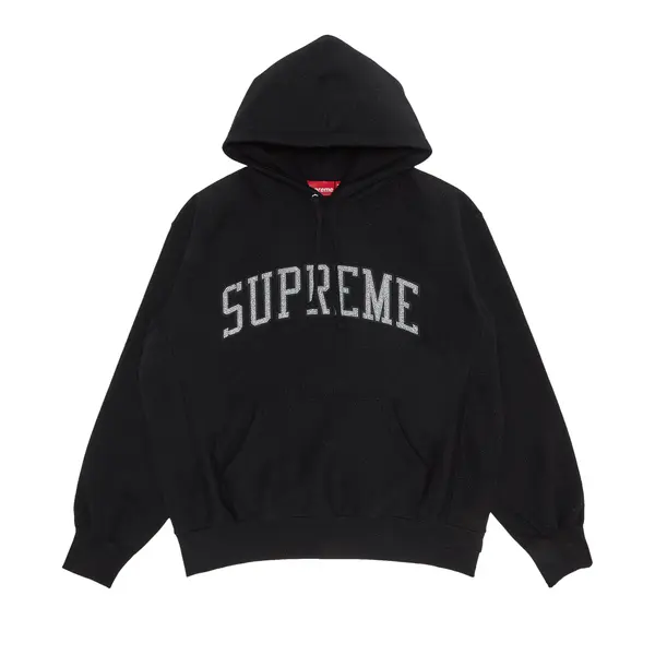 Supreme Glitter Arc Hooded Sweatshirt - Black