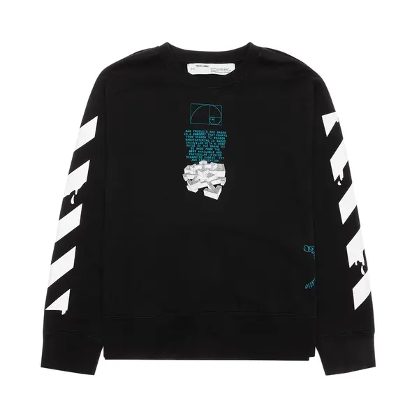 Off-White Dripping Arrows Incompiuto Crewneck - Black