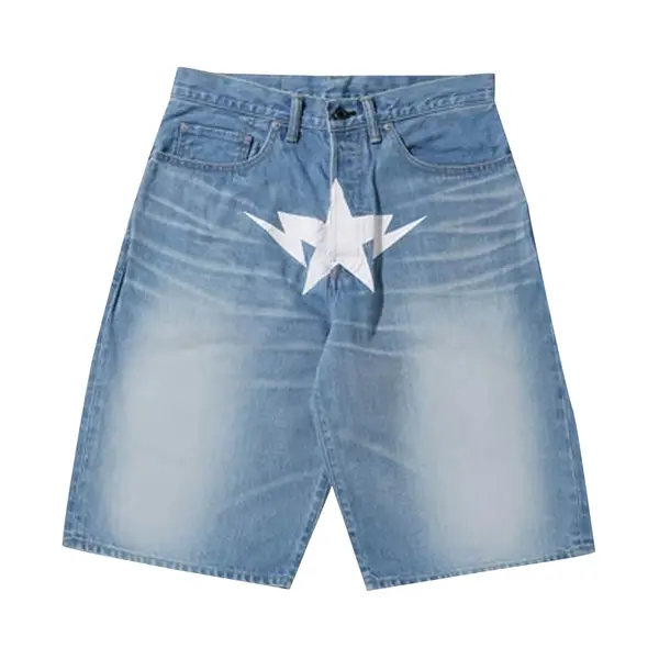 A BATHING APE Twin Sta Denim Shorts