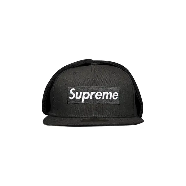 Supreme X New Era Earflap Cap - Black