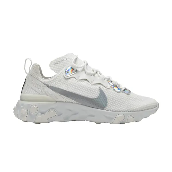 Nike React Element 55 Iridescent Sneakers - White