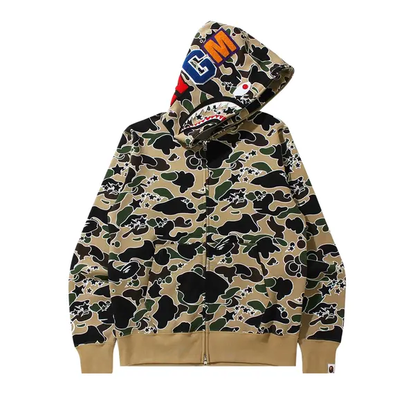 A BATHING APE Sta Camo Shark Zip Hoodie