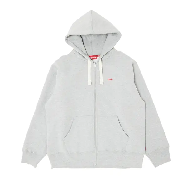 Supreme Drawcord Zip Up Hooded Sweatshirt - Grey