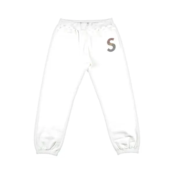 Supreme X Swarovski Logo Sweatpant - White