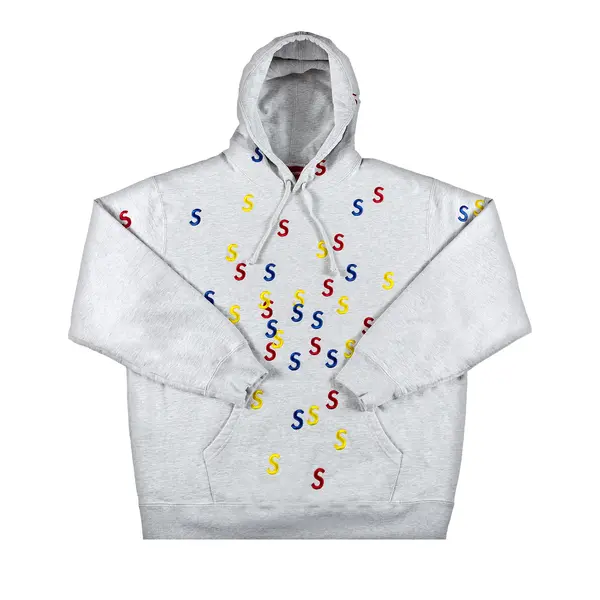 Supreme Embroidered Hooded Sweatshirt - Grey