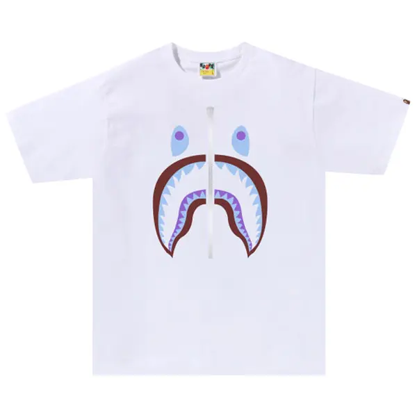 A BATHING APE Colors Shark Tee - White