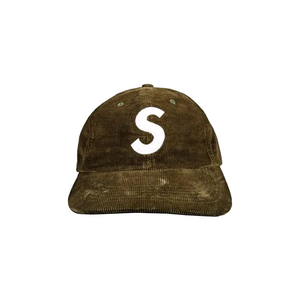 Supreme Fine Wale Corduroy S Logo 6-panel Cap - Green