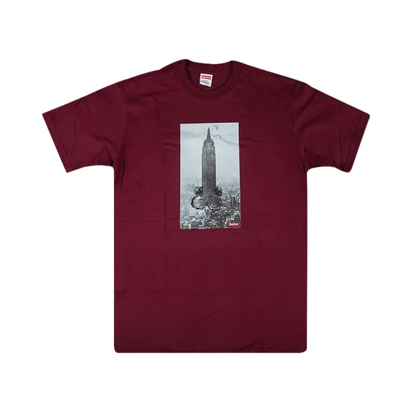 Supreme Mike Kelley The Empire State Building T-shirt 'burgundy - Red