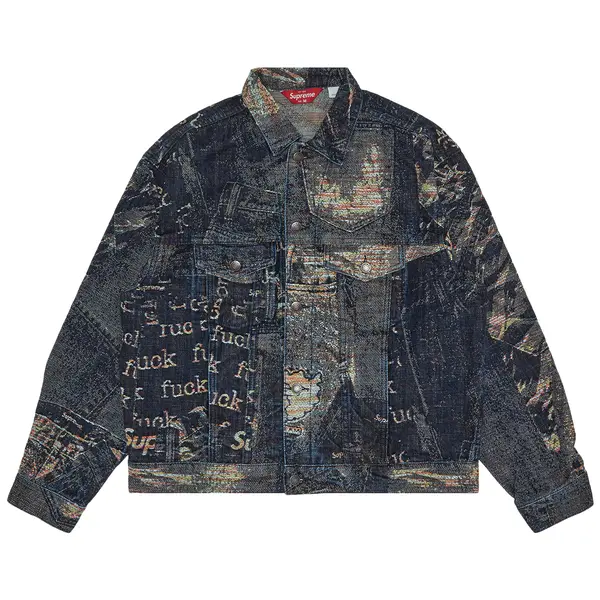 Supreme Archive Denim Jacquard Trucker Jacket