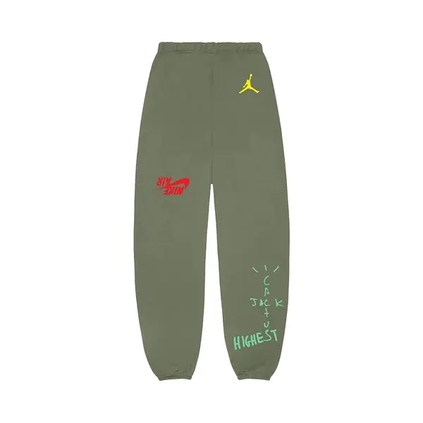 TRAVIS SCOTT Cactus Jack X Air Jordan Fw19 Fleece Sweatpants - Green