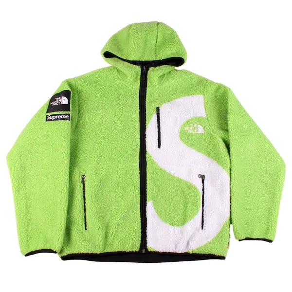 Supreme X The North Face Logo Hooded Fleece Jacket - Green