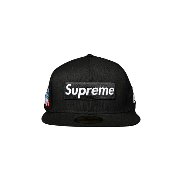 Supreme World Famous Box Logo New Era Cap - Black