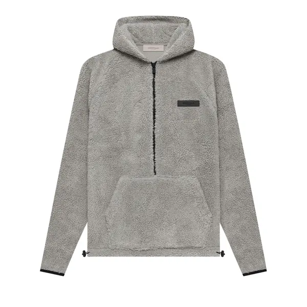 Fear Of God Polar Fleece Half Zip Hoodie - Grey