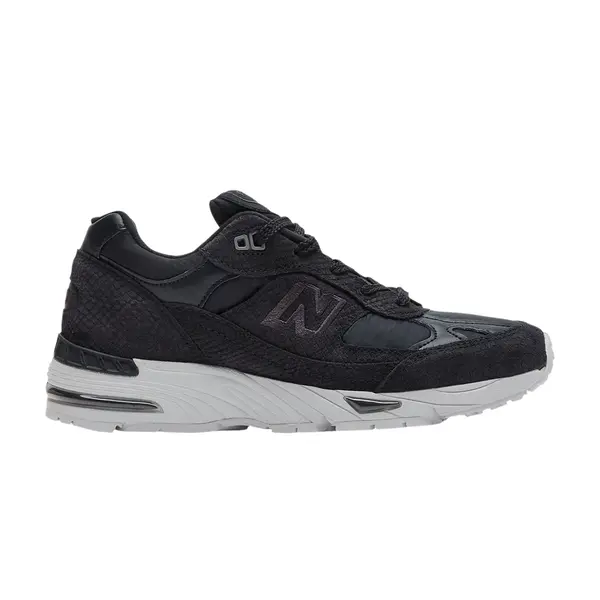 NEW BALANCE 991 Made In England Reptile Sneakers - Black