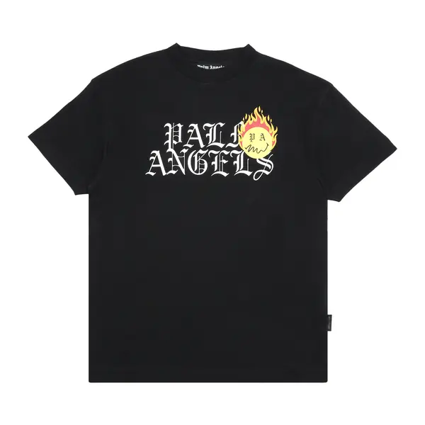 Palm Angels Burning Head Logo Short-sleeve Tee /yellow - Black