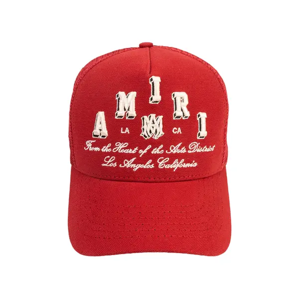 Amiri Varsity Trucker Cap - Red