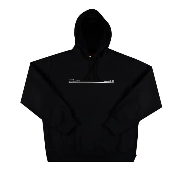 Supreme San Francisco Hooded Sweatshirt - Black