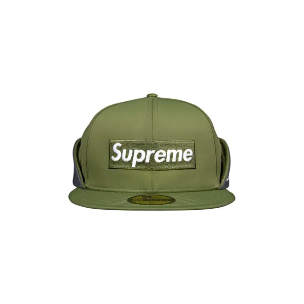 Supreme X Windstopper Earflap Box Logo New Era Cap - Green