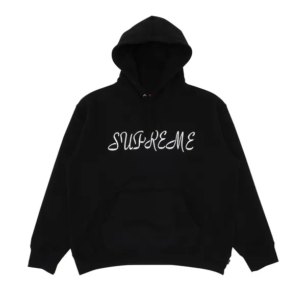 Supreme Script Hooded Sweatshirt - Black