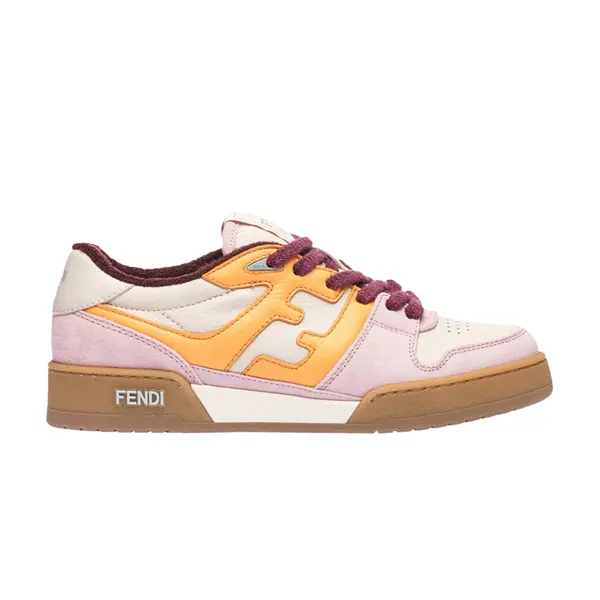 Fendi Ff Mixed Leather Low Top Sneakers