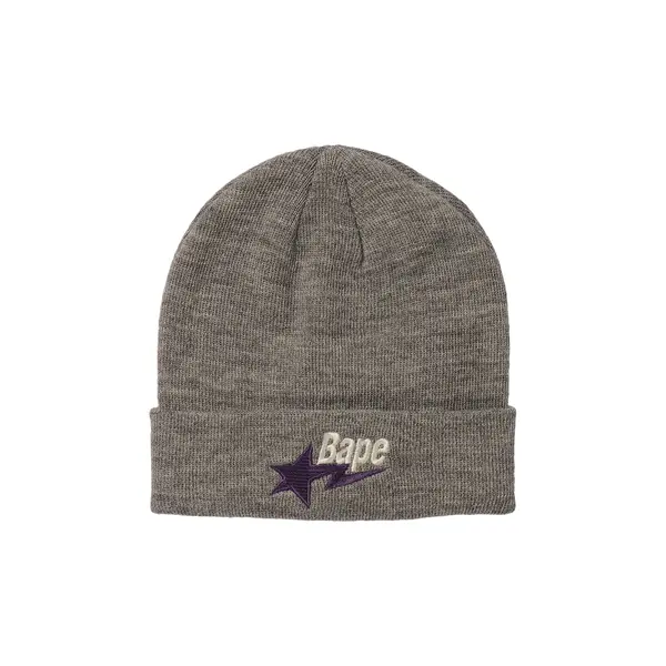 A BATHING APE Sta Knit Cap - Grey