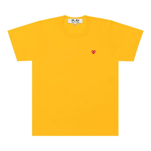 Play Comme Des Garcon Small Heart T-shirt - Yellow
