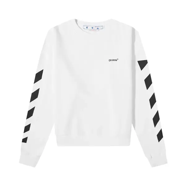 Off-White Diagonal Helvetica Oversized Sweatshirt - White