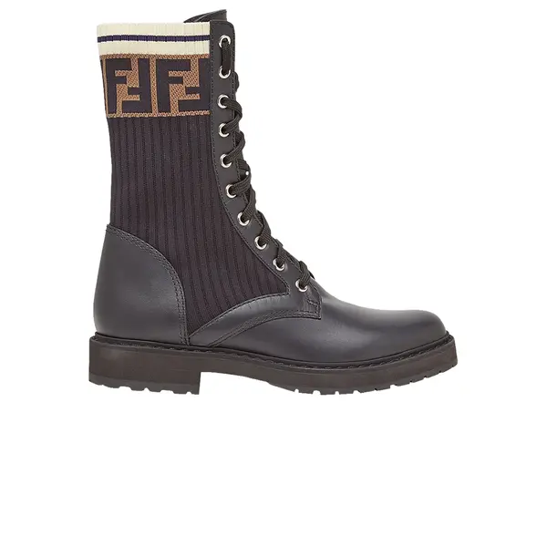 Fendi Ff Rockoko Biker Boot - Black