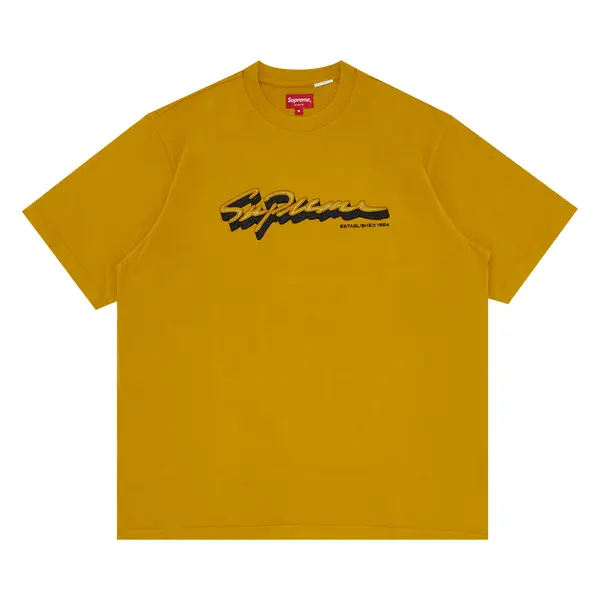 Supreme Shadow Script Short-sleeve Top 'dusty - Yellow