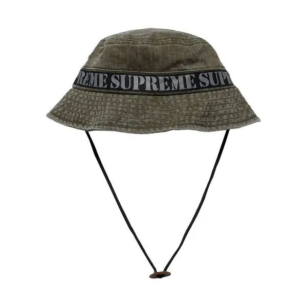 Supreme Stencil Webbing Boonie - Green
