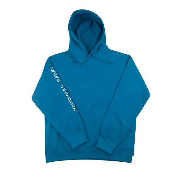 Supreme Sleeve Embroidery Hooded Sweatshirt - Blue