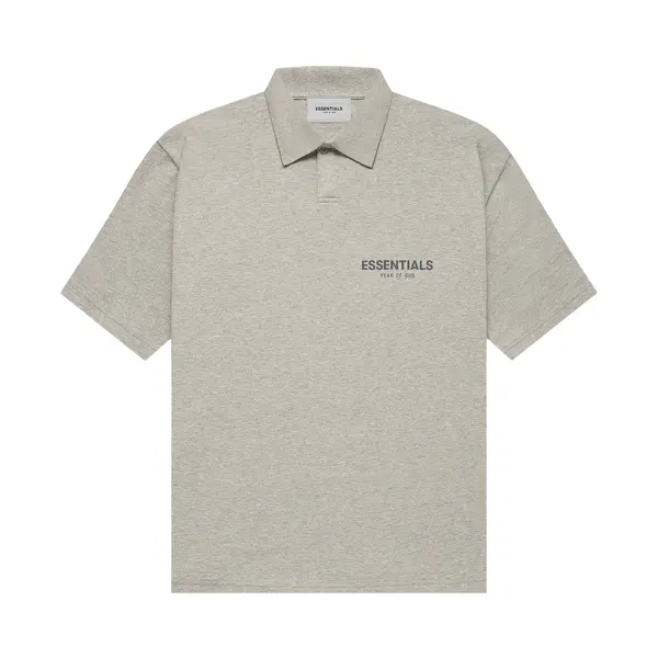 Fear Of God Short-sleeve Polo 'dark Heather Oatmeal - Grey