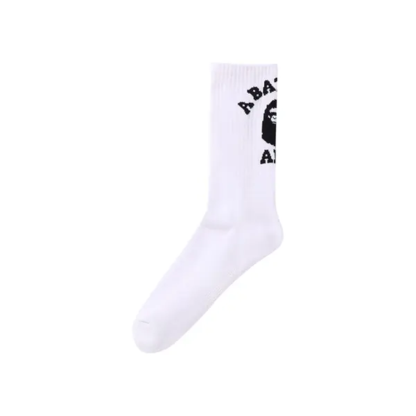 A BATHING APE College Socks - White