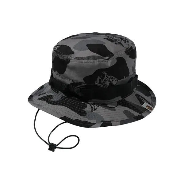 A BATHING APE Ursus Camo Military Bucket Hat - Black