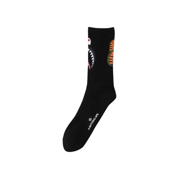 A BATHING APE Shark Socks - Black
