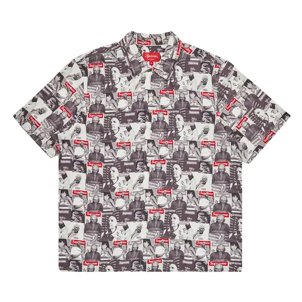 Supreme Magazine Short-sleeve Shirt - Grey