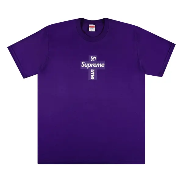Supreme Cross Box Logo Tee - Purple