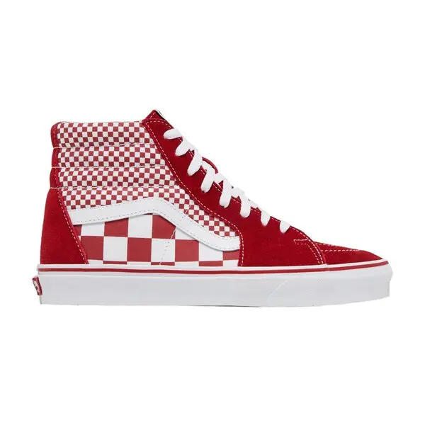 VANS Sk8-hi Mix Checker Sneakers - Red
