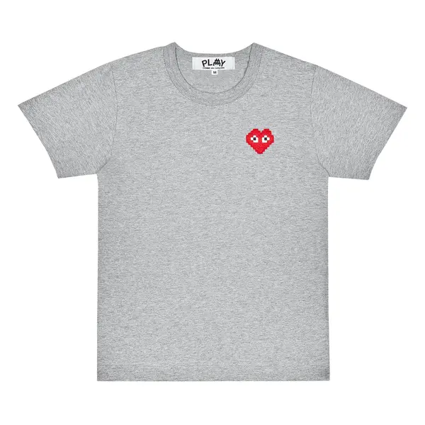 Play Comme Des Garcon X Invader Heart Tee - Grey