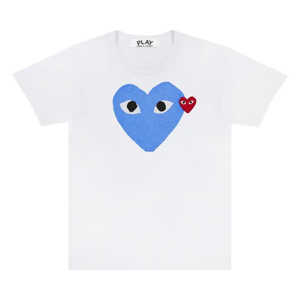 Play Comme Des Garcon Red Emblem Heart T-shirt - White