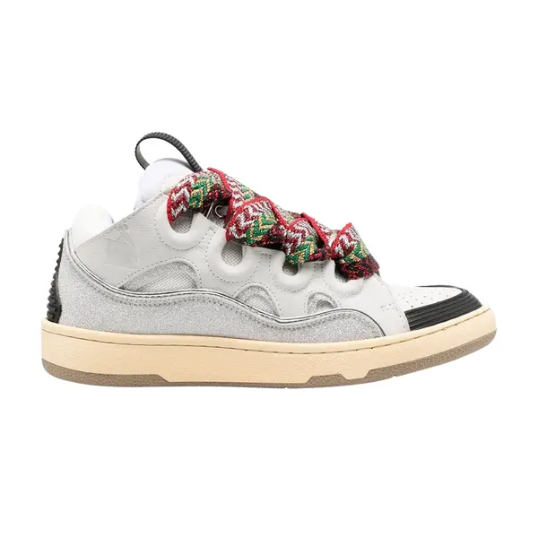 LANVIN Curb Glitter Sneakers - White