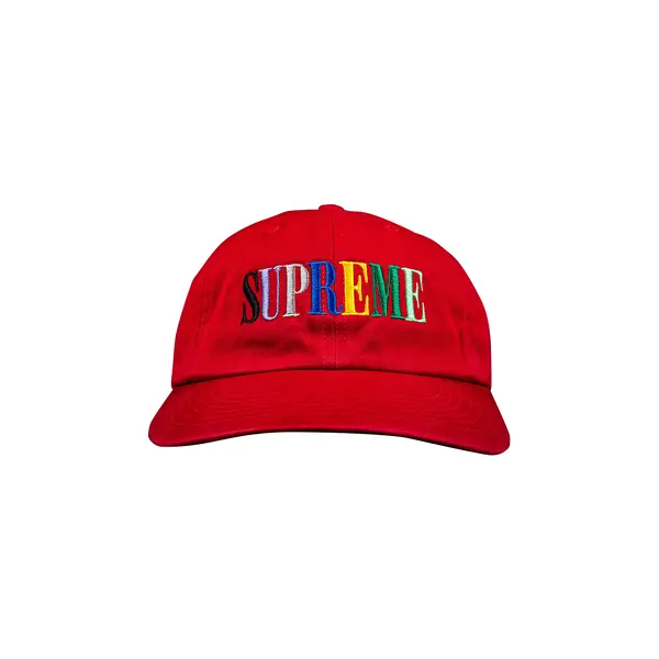 Supreme Multi Color Logo 6-panel - Red