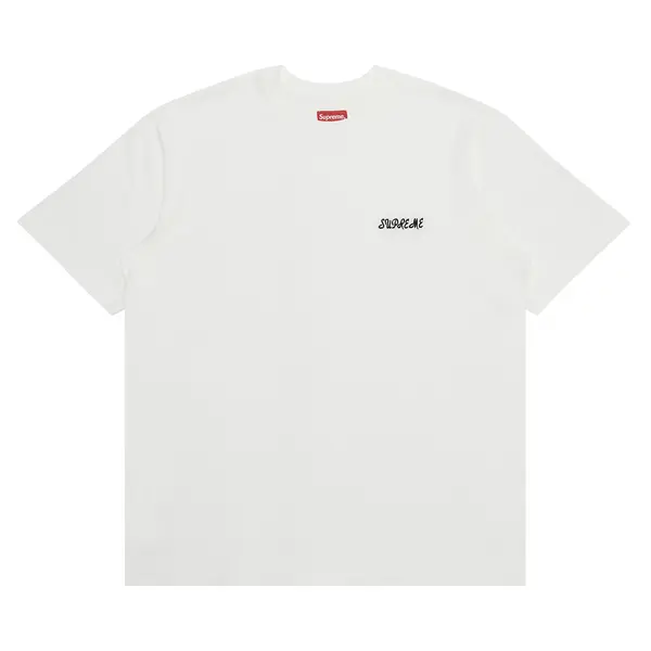 Supreme Washed Script Top - White