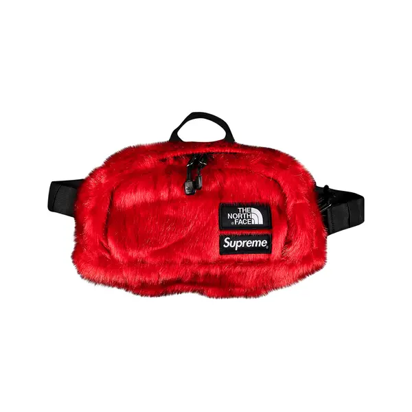 Supreme X The North Face Faux Fur Waist Bag - Red