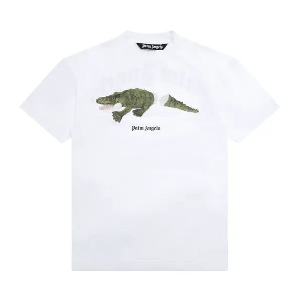 Palm Angels Croco Short-sleeve Tee /green - White