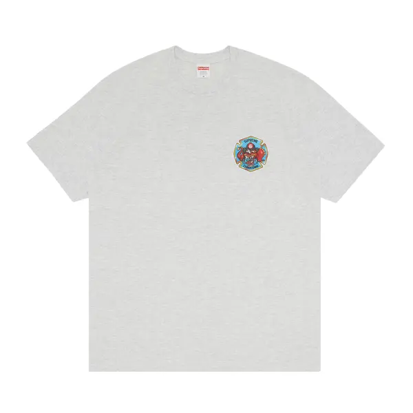 Supreme Fdny Engine 9 Tee 'ash - Grey