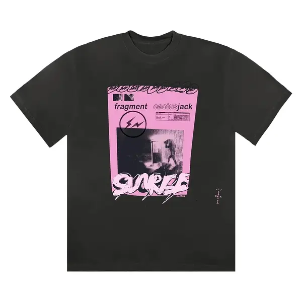 CACTUS JACK BY TRAVIS SCOTT For Fragment Pink Sunrise Tee - Black