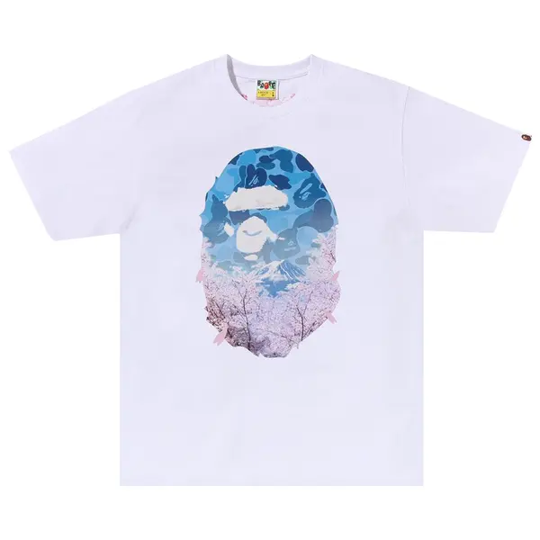 A BATHING APE Sakura Photo Ape Head - White