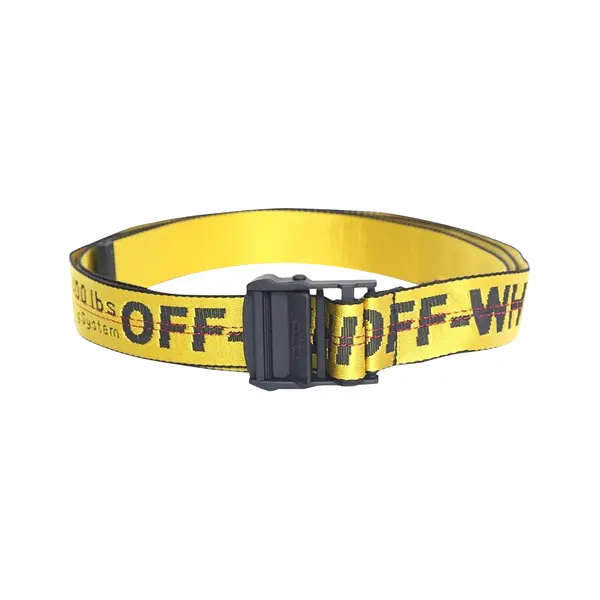 Industrial Belt Yellow Canvas Belt Off-White 50mm Logoed Fabric