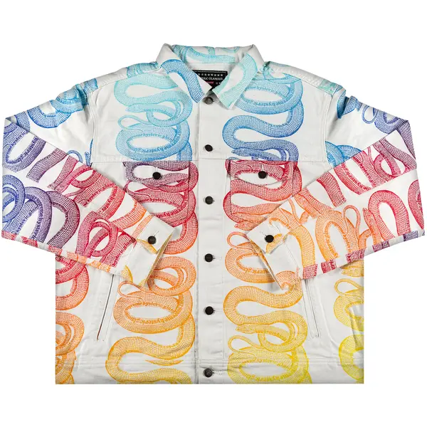 Supreme X Hysteric Glamour Snake Denim Trucker Jacket - White